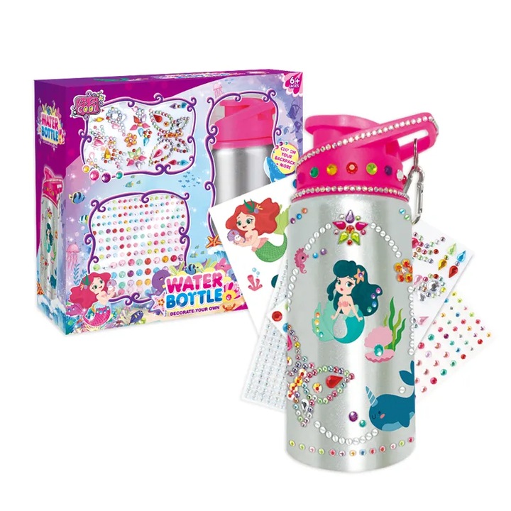 Sticla de apa creativa DIY pentru copii cu pietre pretioase, WALALLA ...