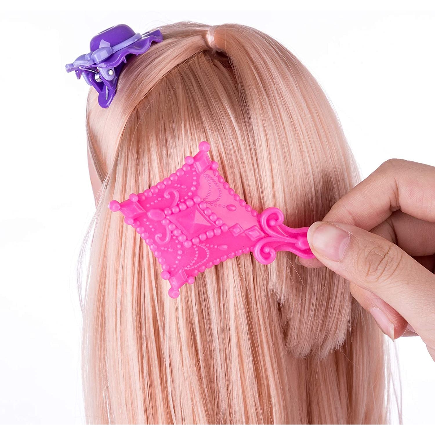 WALALLA комплект за гримиране, глава на кукла, комплект от 34 части, включително различни ...