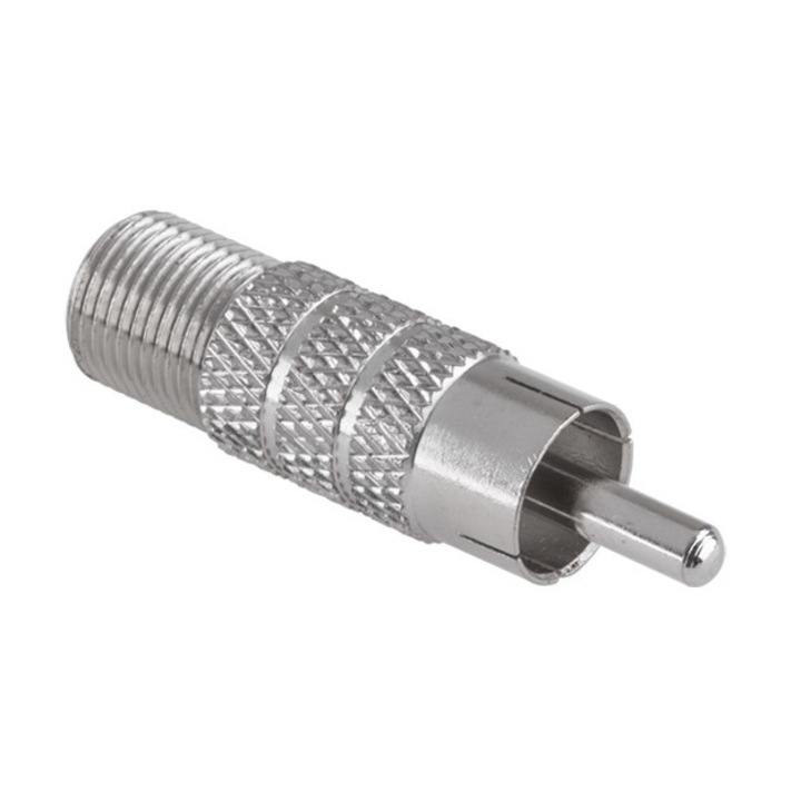 Adaptor F mama la RCA tata din metal Goobay - eMAG.ro