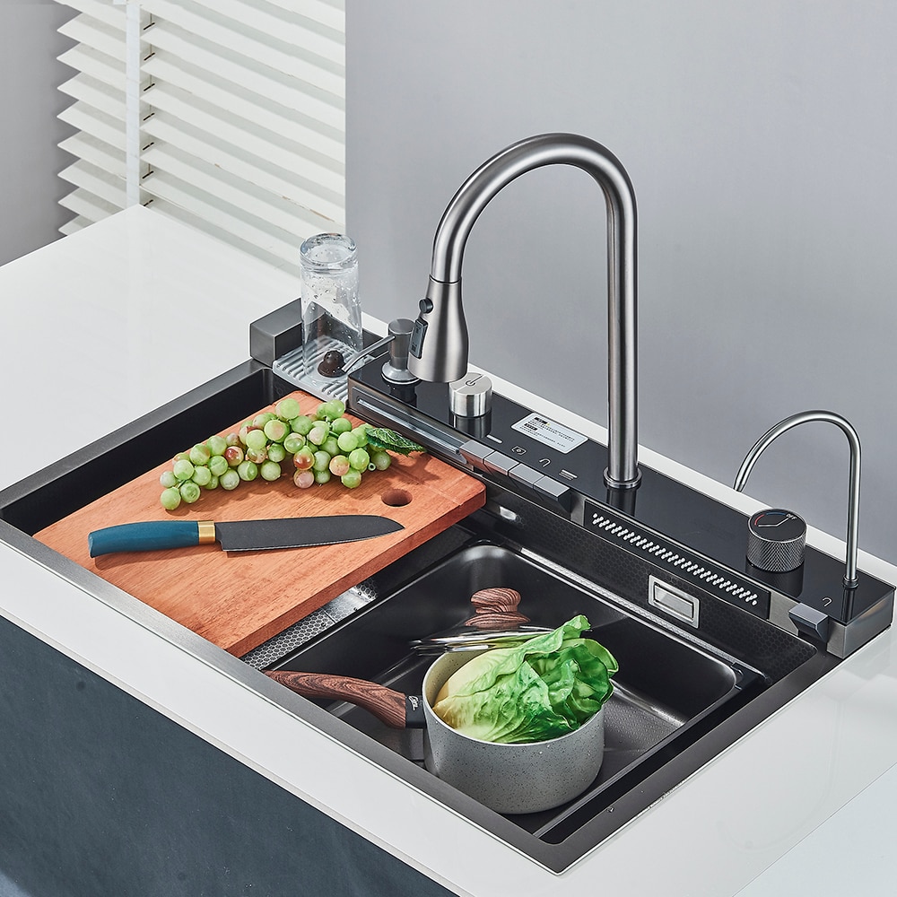 Set chiuveta multifunctionala bucatarie, baterie si accesorii ...