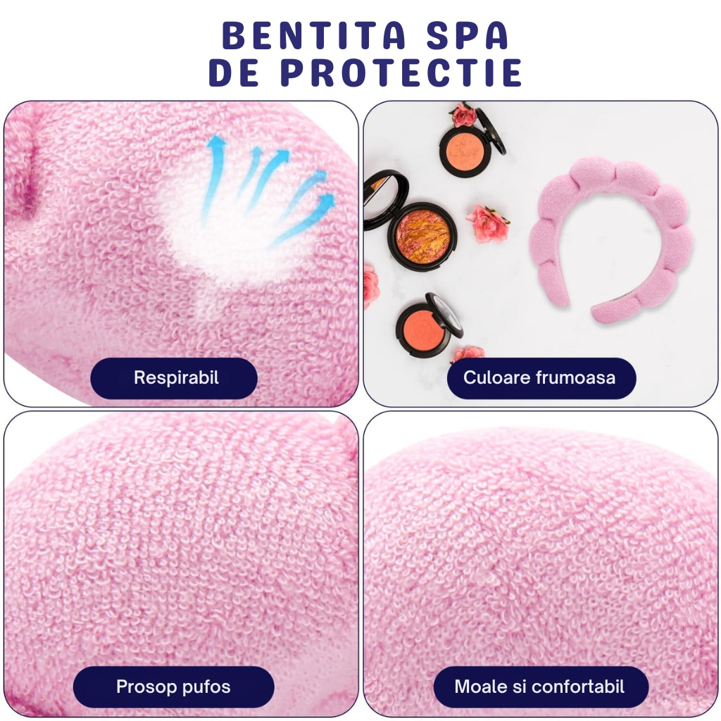 Bentita SPA cu burete si 2 protectii catifelate incheituri, 2 elastice ...