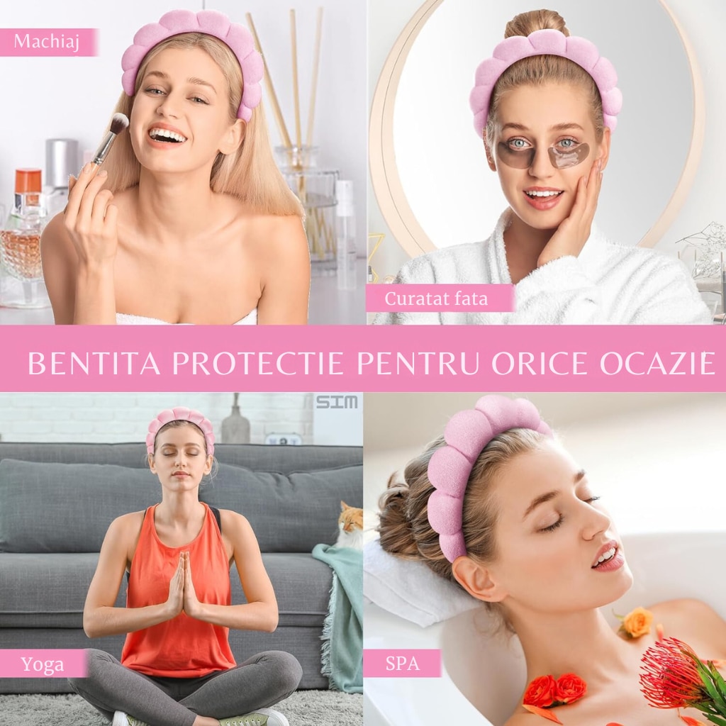 Bentita SPA cu burete si 2 protectii catifelate incheituri, 2 elastice ...