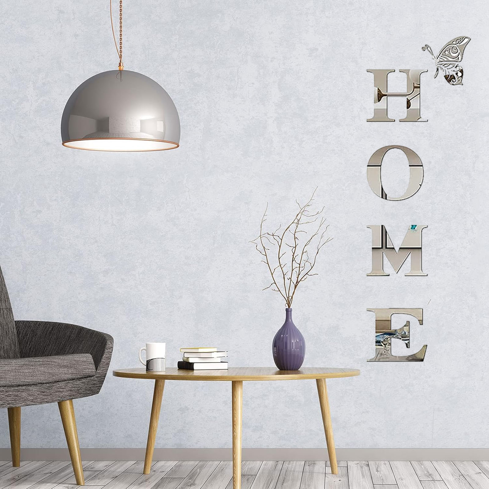 Комплект огледални стикери за стена, Axroad Mall, Мотив на пеперуда, 3D ...