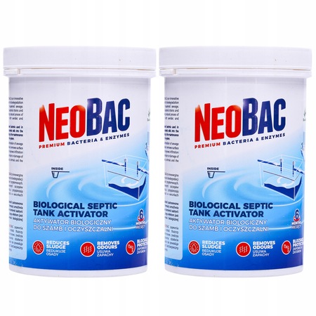 Set 2 activatoare pentru fose septice, NeoBac, 2x1.2 kg - eMAG.ro