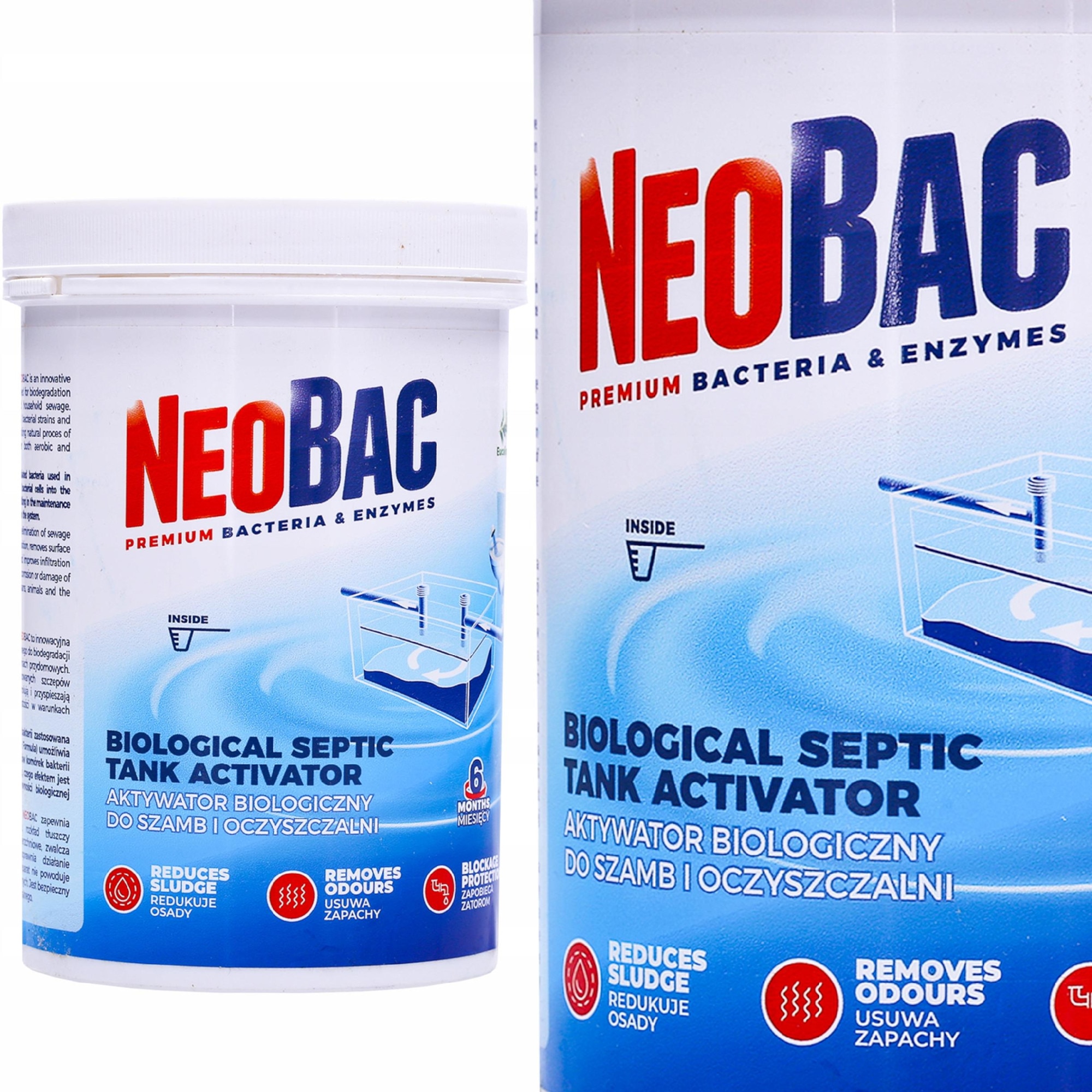 Set 4 solutii activator bacterian pentru fosa septica, NeoBac, 2.4kg ...