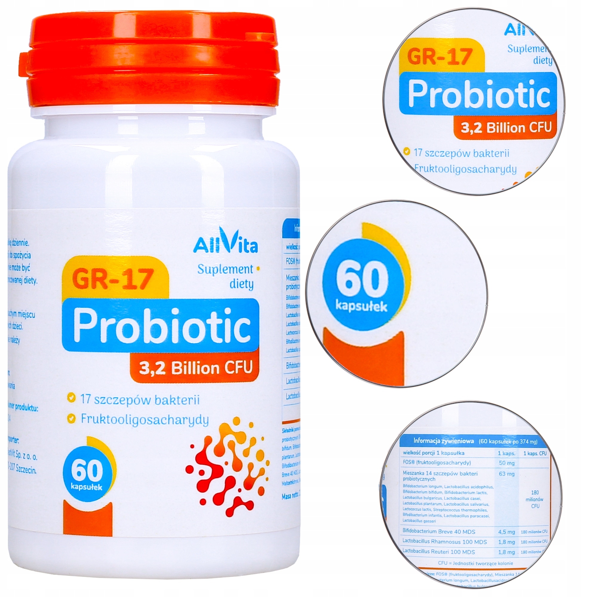 Probiotice, AllVita, ,Pentru sanatatea digestiva, 60 capsule - eMAG.ro