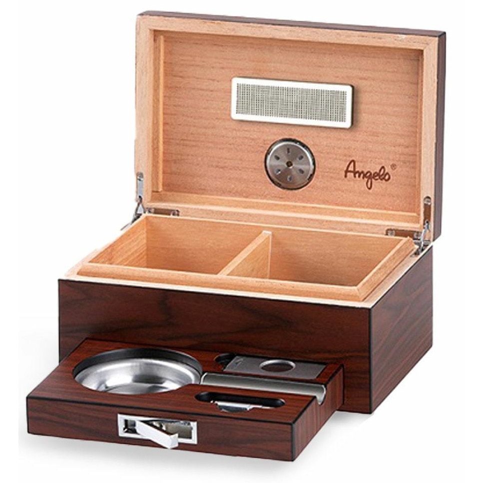 Humidor pentru trabucuri Angelo Bronze 4, Maro - eMAG.ro