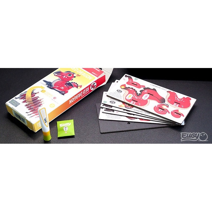 3D Пъзел, Eugy, Модел- Дракон, Червен - eMAG.bg