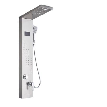 Panou de dus cu LED-uri, ploaie cu cascada, afisaj digital, periat 8012 ...