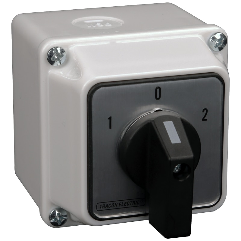 Comutator, Tracon Electric, 32A, 400V, 64×64 mm, ABS, Alb/Negru - eMAG.ro