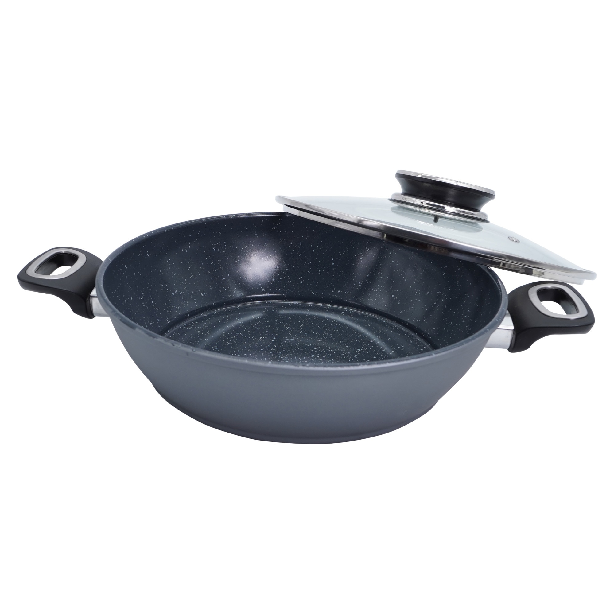 Tigaie ceramica cu capac si inductie, 28 cm, Alpina, 92567 - eMAG.ro