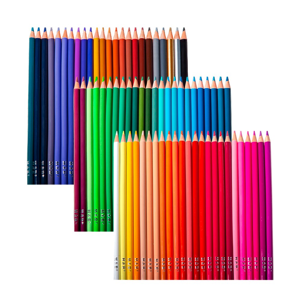 Set Profesional de Creioane Colorate pentru Copii - 72 Culori Unice si ...