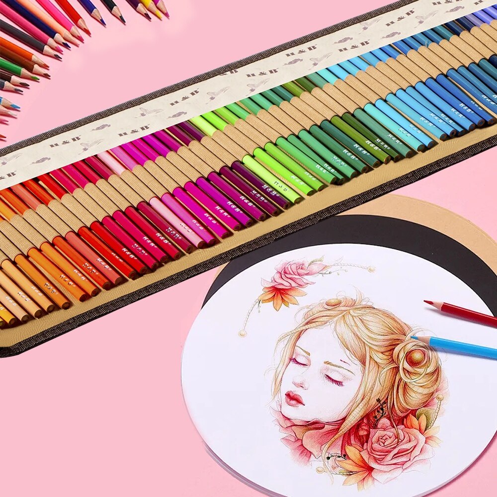 Set Profesional de Creioane Colorate pentru Copii - 72 Culori Unice si ...