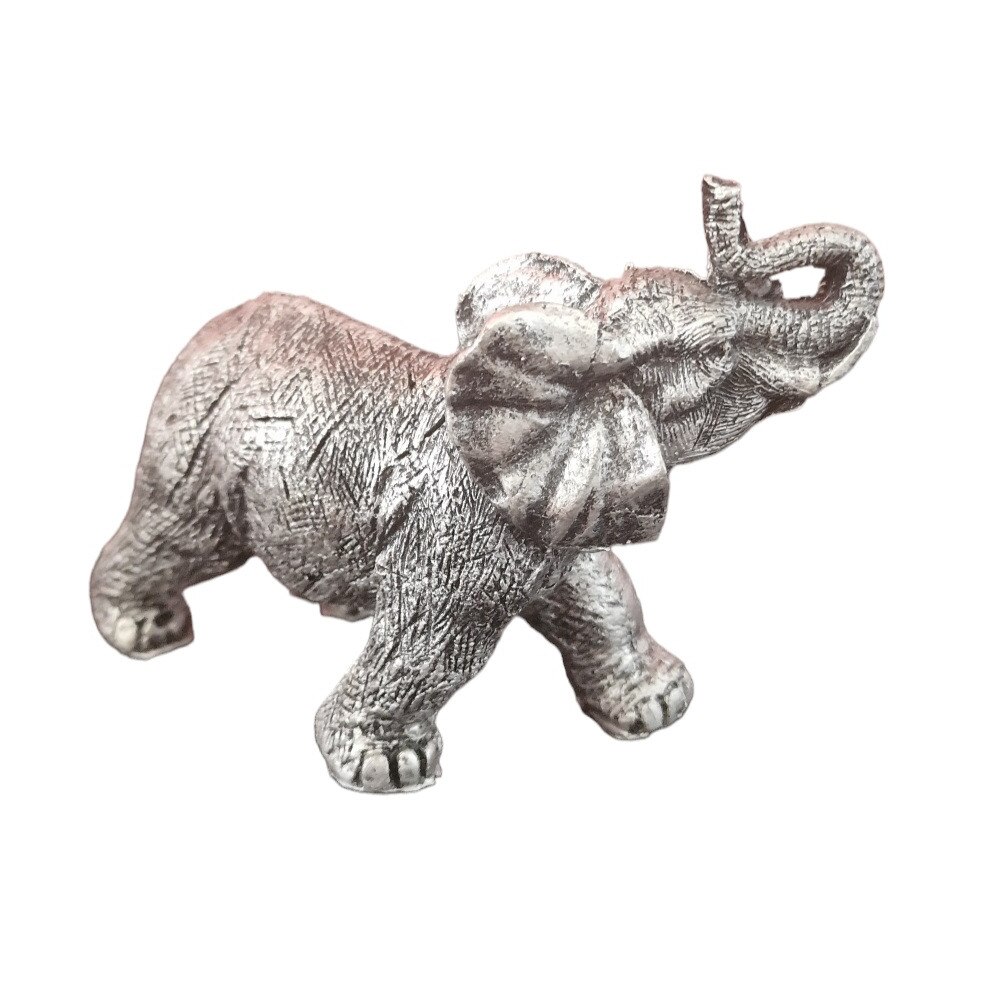 Elefant argintiu din rasina, decoratiune, Feng shui 14 cm - eMAG.ro