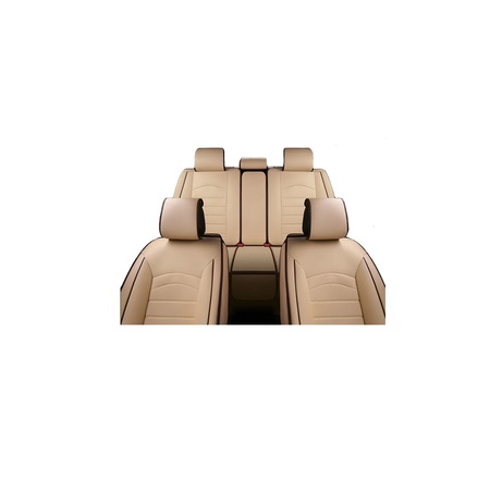 Set 2 huse scaune auto pentru fata, piele ecologica, crem - eMAG.ro