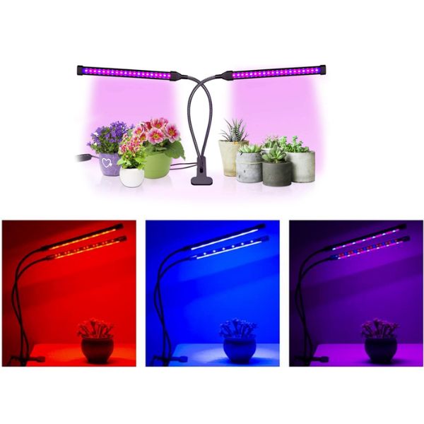 Set 2 lampi UV LED pentru stimularea cresterii plantelor, Welora ...