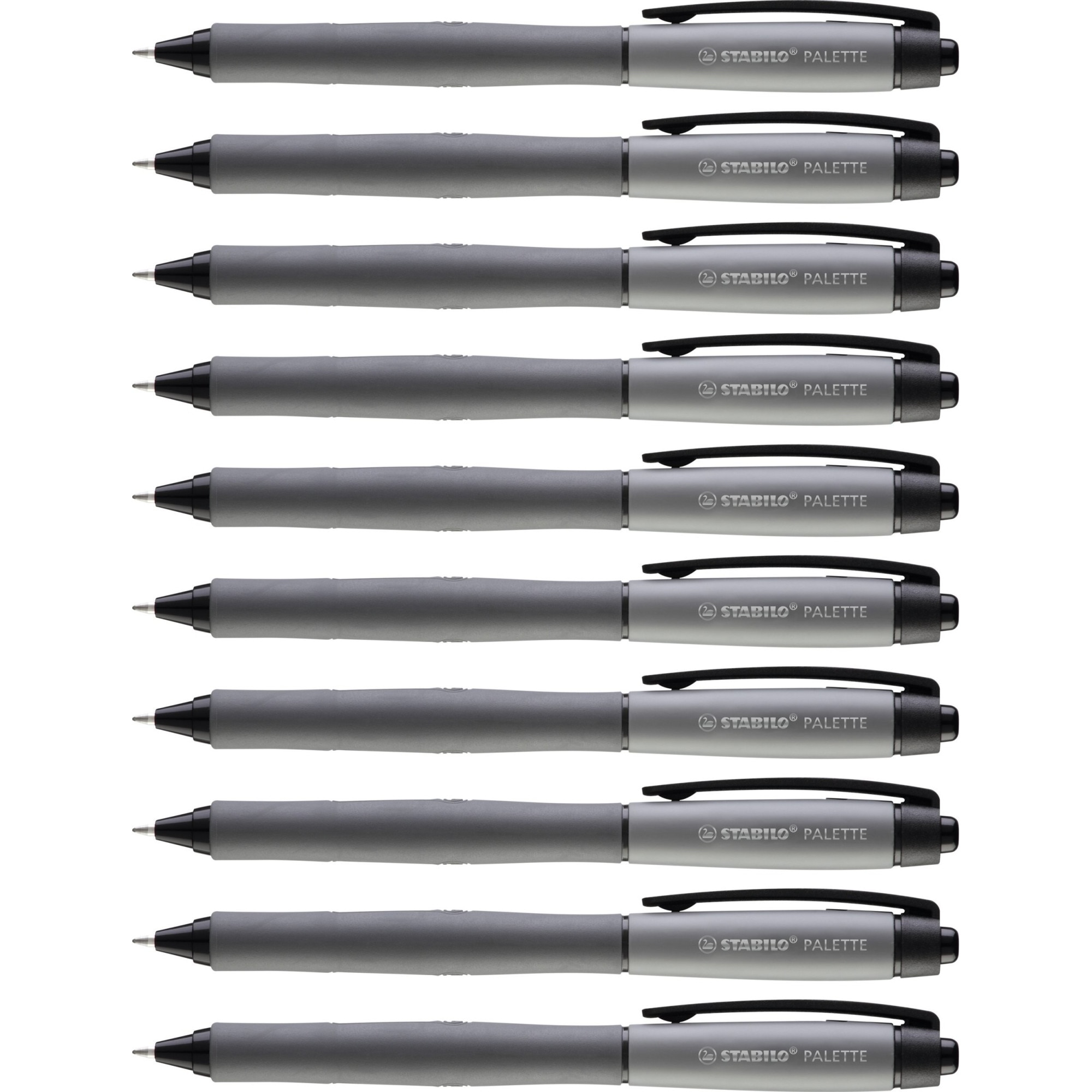 Set 10 pixuri roller, Stabilo, Plastic, Negru - eMAG.ro