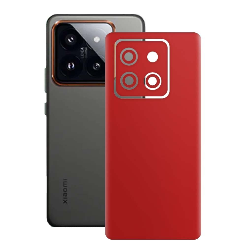 Folie skin SILKASE, pentru Xiaomi 14 Pro, rosu, protectie spate telefon ...