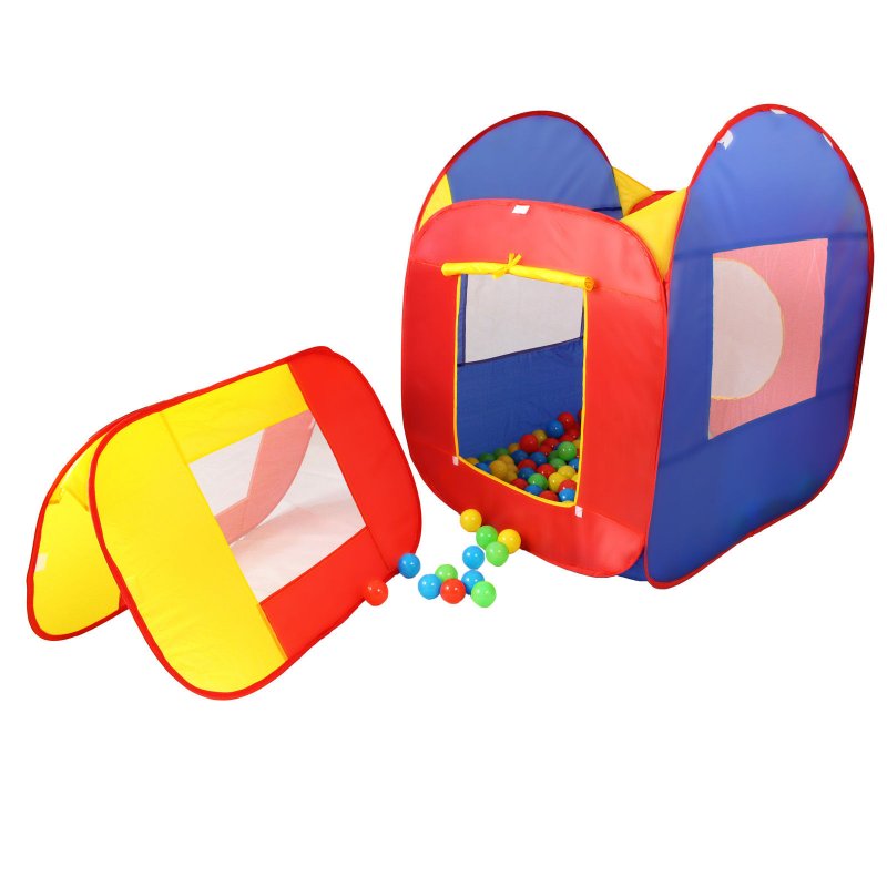 Cort de joaca pentru copii, 200 bile colorate incluse - eMAG.ro