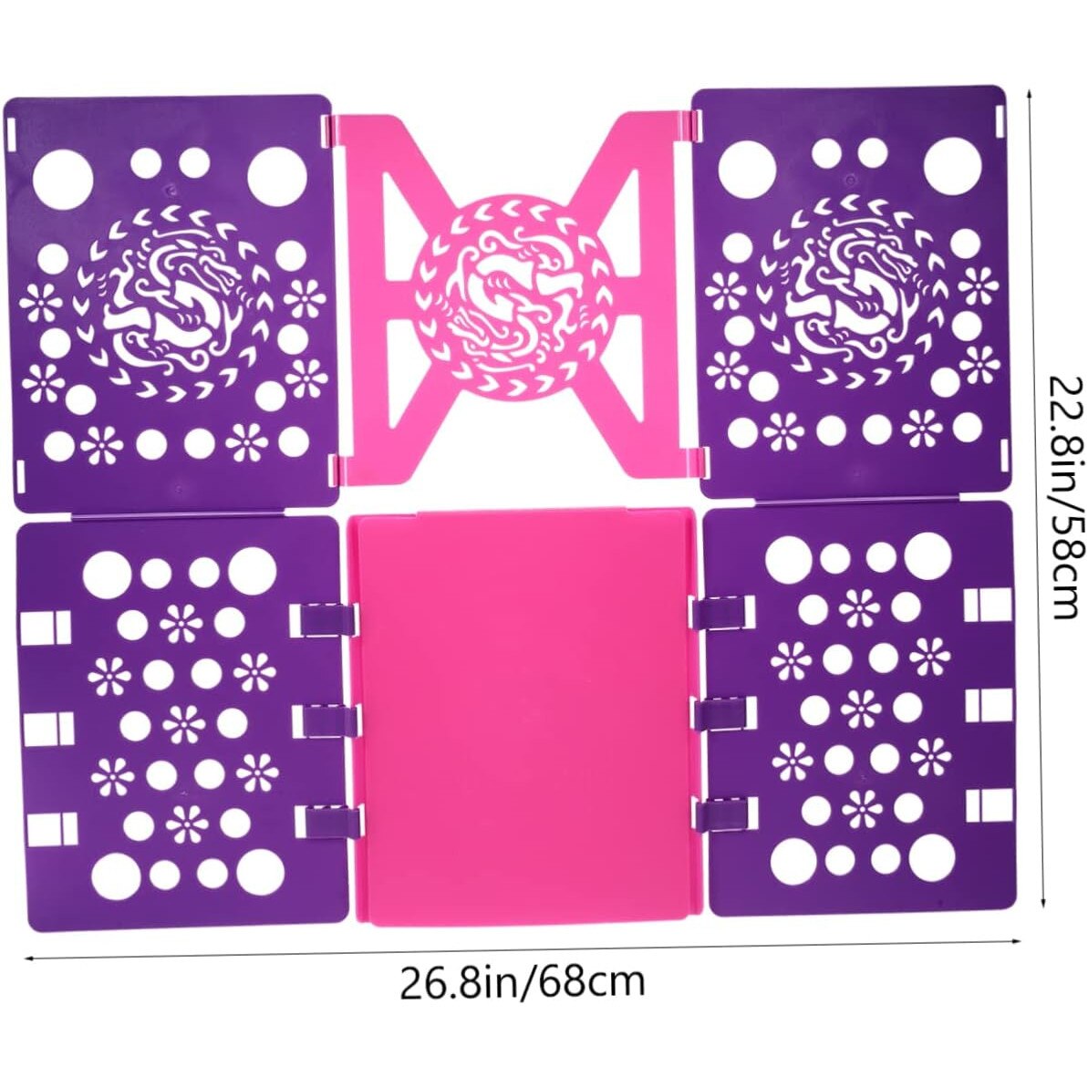 Sistem impachetat si impaturit Haine RENTAI, 59.5x23x0, 2 cm, mov/roz ...