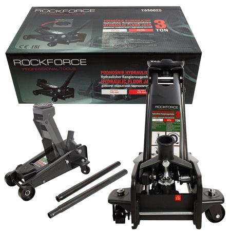 Cric hidraulic, Rock Force, 3 t, Negru - eMAG.ro