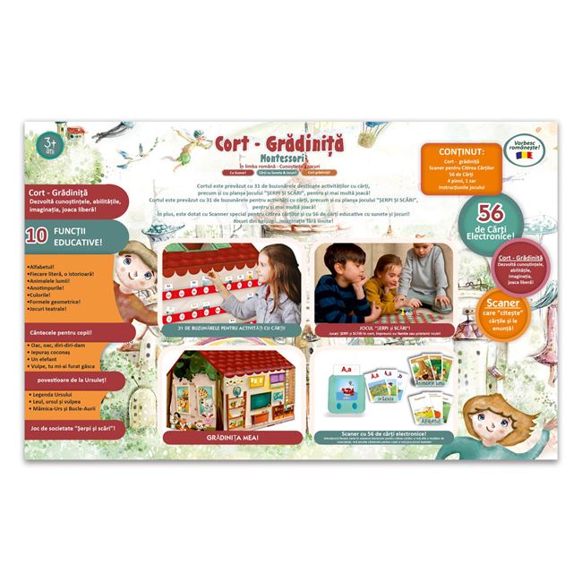 Cort pentru copii, model Gradinita Montessori - Idea, 125x105x105 cm ...