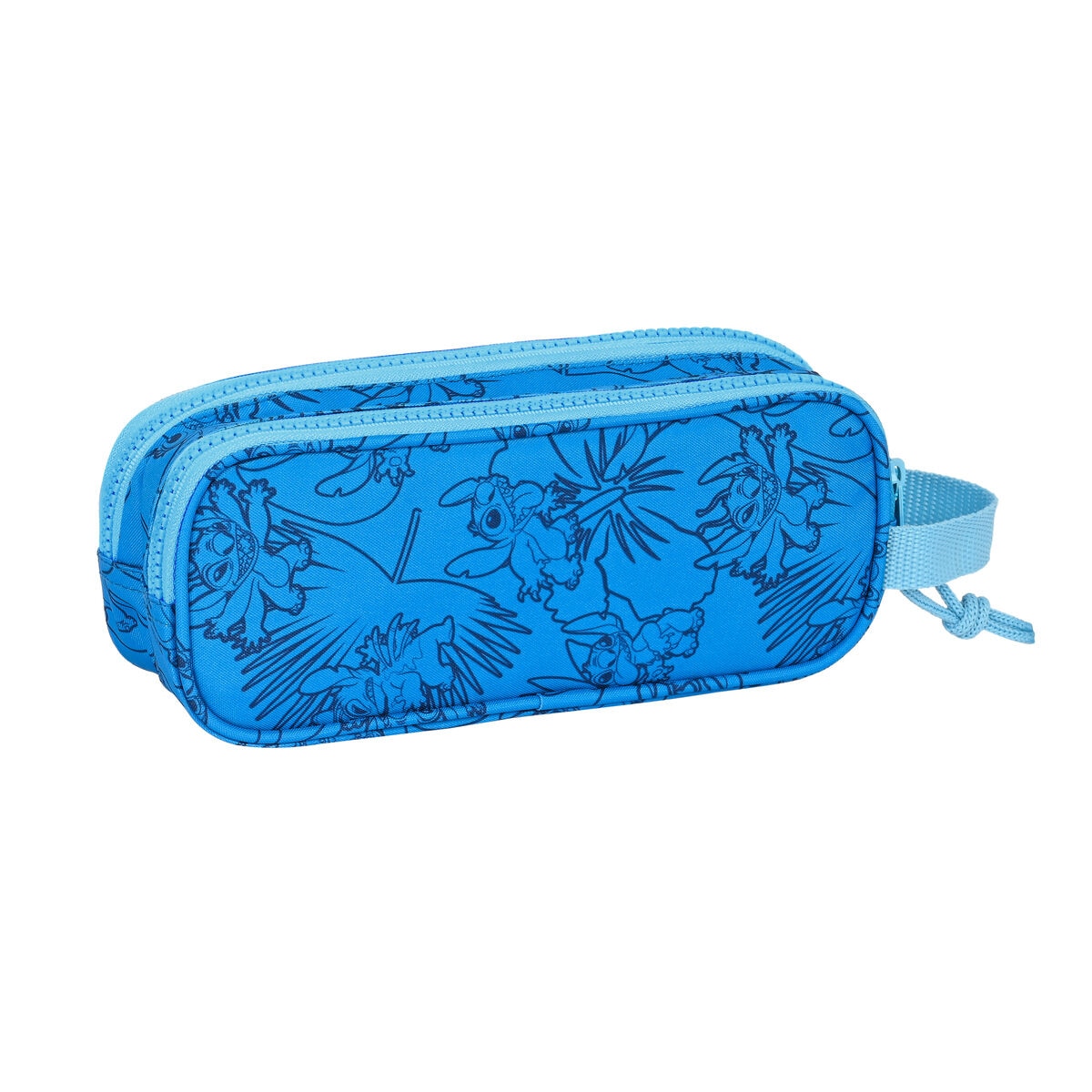 Penar, Stitch, Fermoar dublu, 21 x 8 x 6 cm, Albastru - eMAG.ro