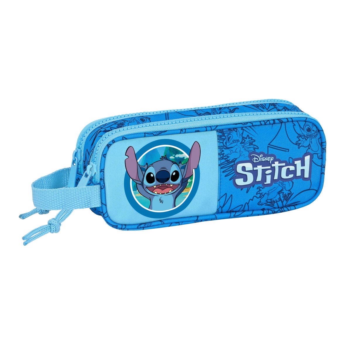 Penar, Stitch, Fermoar dublu, 21 x 8 x 6 cm, Albastru - eMAG.ro
