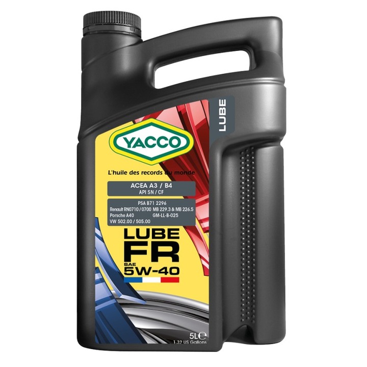 Двигателно масло Yacco Lube FR 5W40, 5л - eMAG.bg