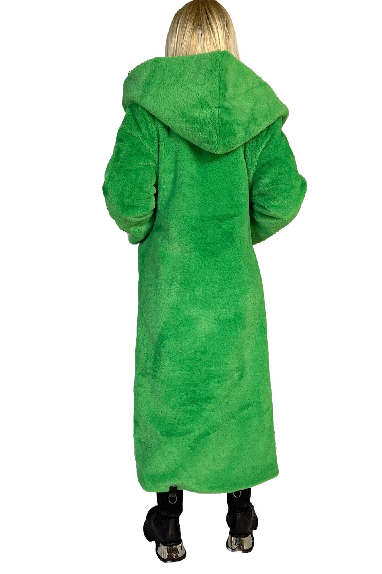 Palton OVERSIZE din material moale si pufos cu gluga atasata Universala ...