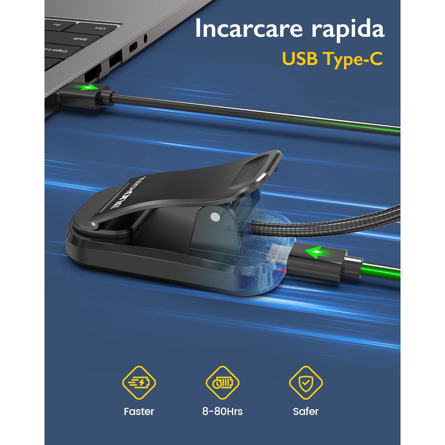 Lampa Pentru Citit Techone® Reader Buddy, 10 x LED Super Bright, 3 ...