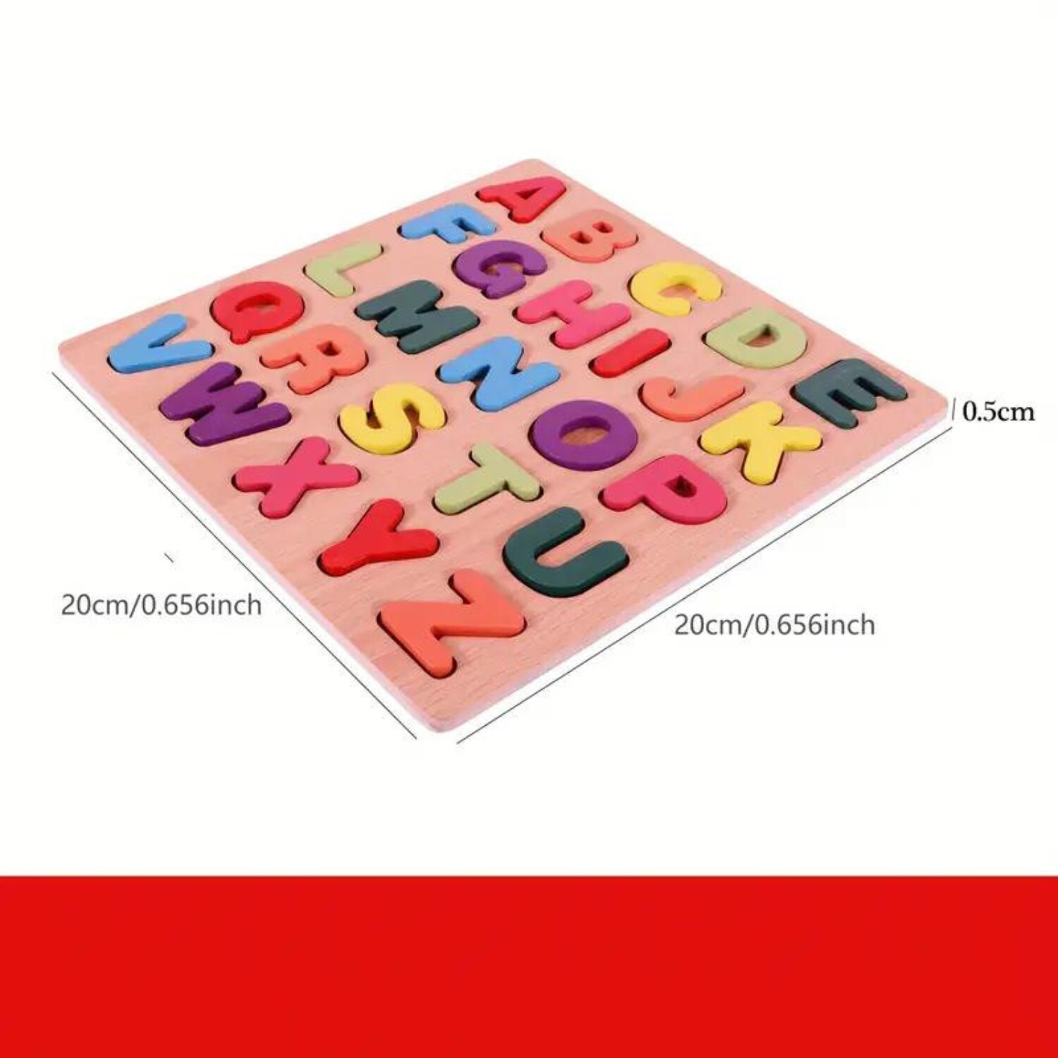 Tabla din lemn Montessori cu litere Alfabet Colorate, 26 Litere, 3D ...