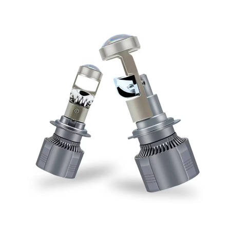 Set 2 Becuri LED H7 12V cu Lupa, 220W, 30000 Lm, 6000K Reflection ...