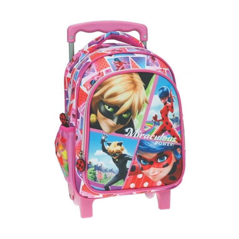 Troler gradinita, Lady Bug, pentru fetite, roz, 30 cm - eMAG.ro