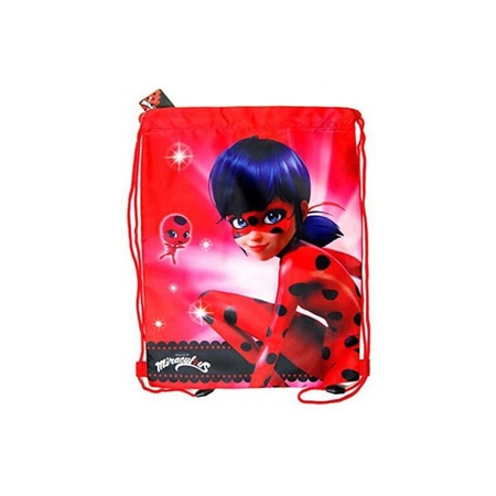 Sac sport, Lady Bug, pentru fete, Miraculous, rosu, 41 cm - eMAG.ro
