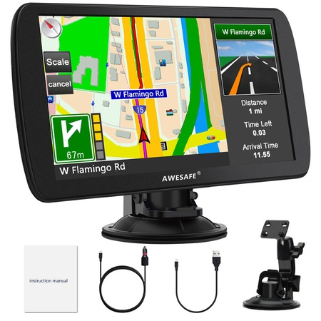 GPS navigációs rendszer, AWESAFE, 9 hüvelykes érintőképernyő ...