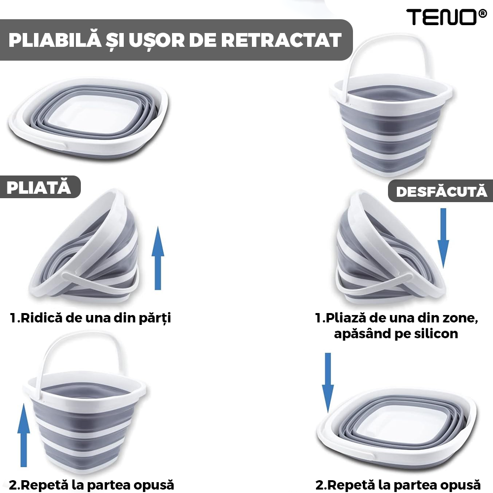 Galeata Pliabila Teno®, rezistenta, usor de depozitat, compacta ...