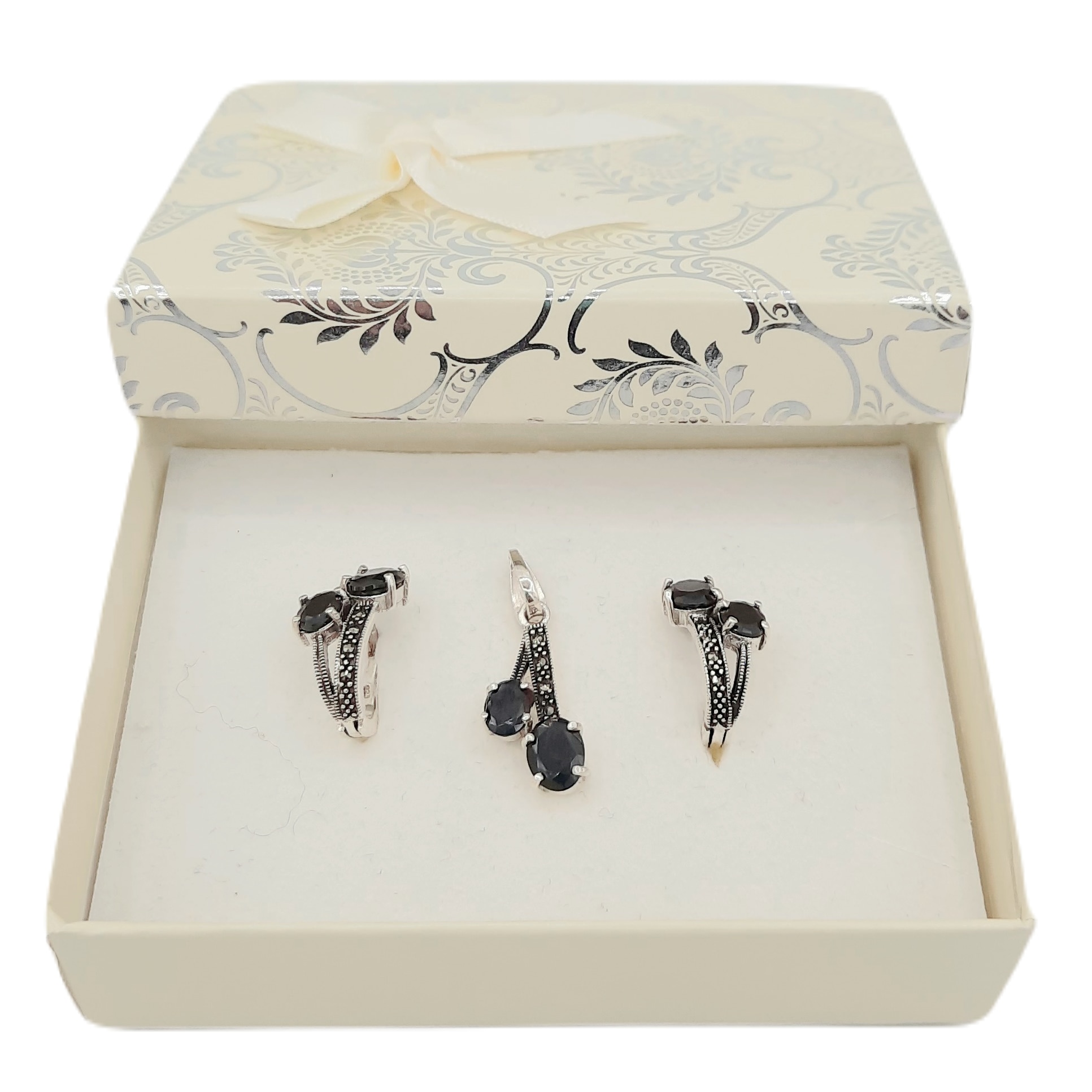 Set Cercei si Pandant Argint 925 Zirconiu Otilia de 3 cm - eMAG.ro