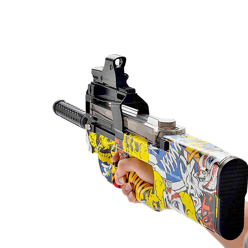 Set de pusca automata cu mingi gel si accesorii, electrica, multicolor ...