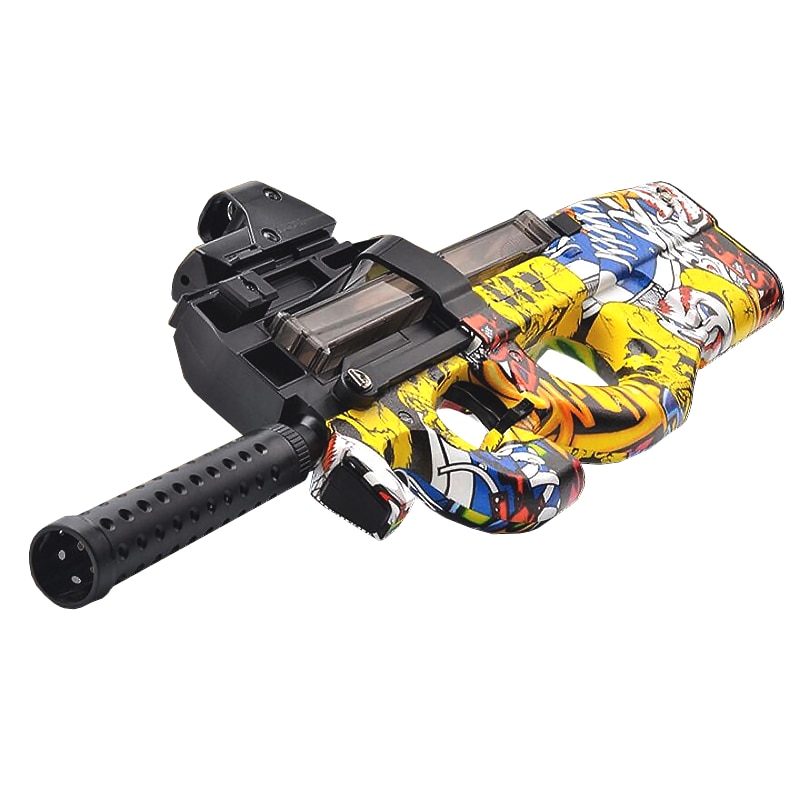 Set de pusca automata cu mingi gel si accesorii, electrica, multicolor ...