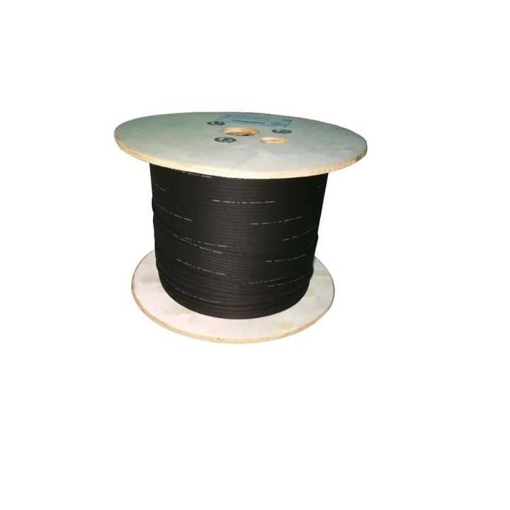 Cablu fibra optica FTTH de exterior cu sufa de otel, 4 fire, rola 500m ...