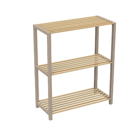 Raft universal, etajera 3 polite, natur, 78x65x29 cm - eMAG.ro