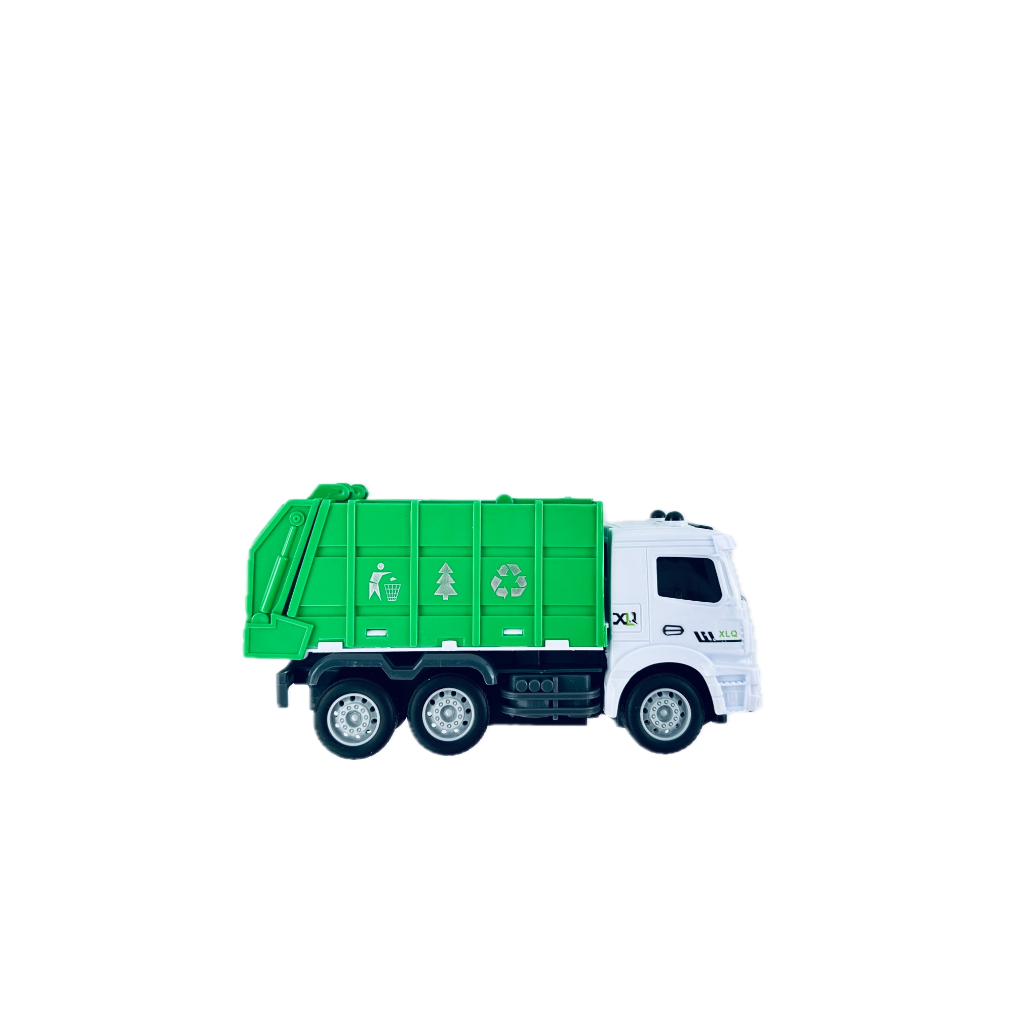 Masina de gunoi cu telecomanda, 20 cm, Verde Alb - eMAG.ro