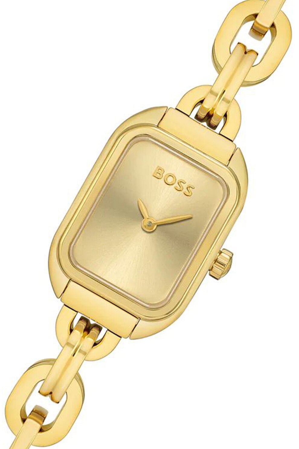 BOSS, Часовник от неръждаема стомана с лого, Златист - eMAG.bg