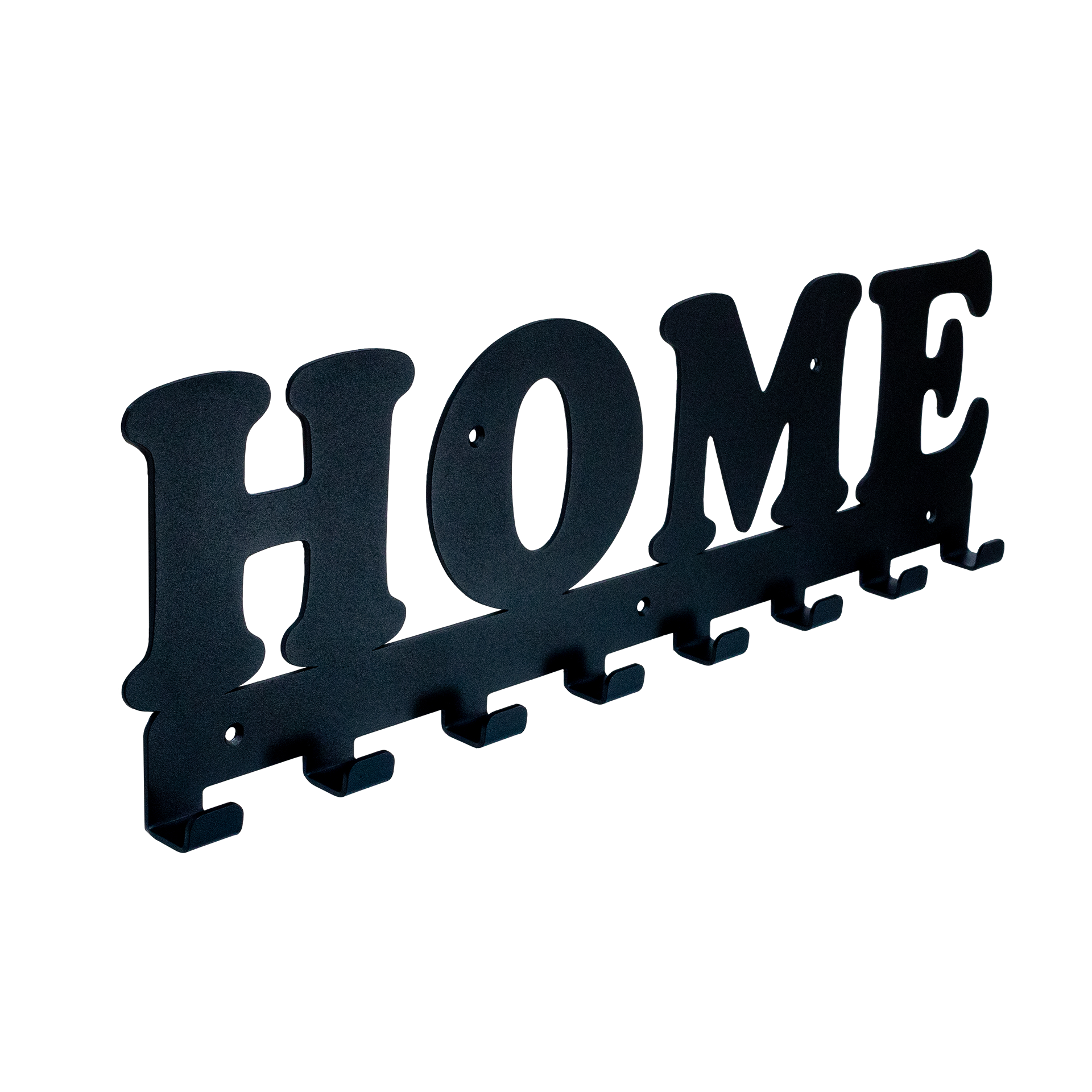 Cuier metalic modern, Home 8 agatatoare, 50x17 cm, negru mat - eMAG.ro