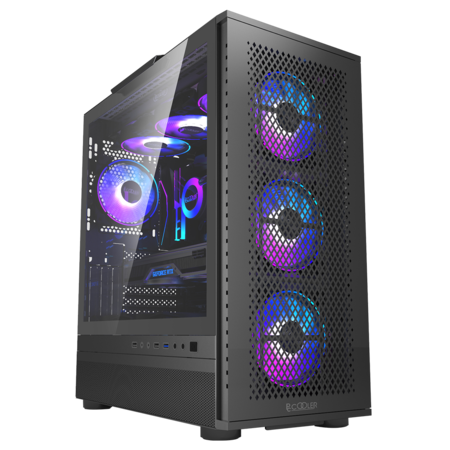 Carcasa PCCOOLER, Tower, ATX, fara sursa, sticla securizata, 3 ...