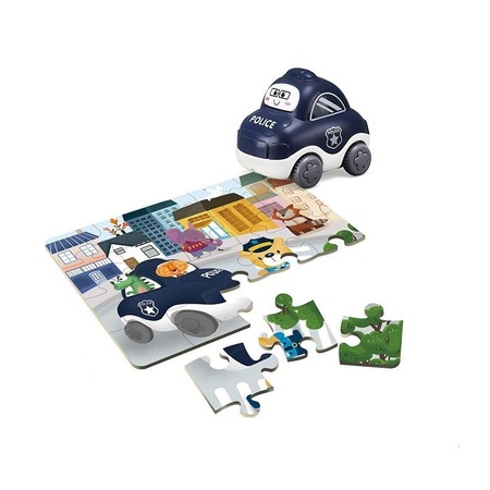 Puzzle orasel cu masinuta politie 20 piese - eMAG.ro