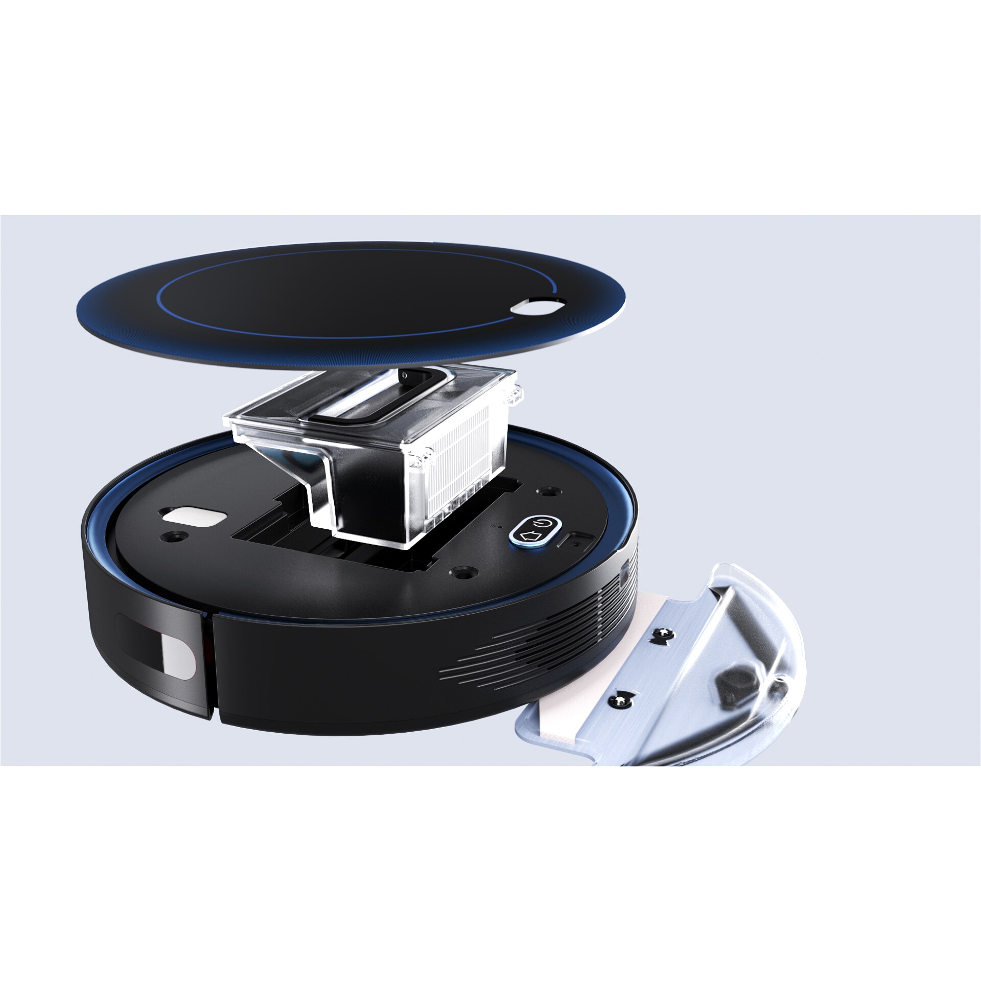 Robot de aspirare inteligent JEXY JK-F6S, cu spalare, functie de mop, mop inclus, control prin ...