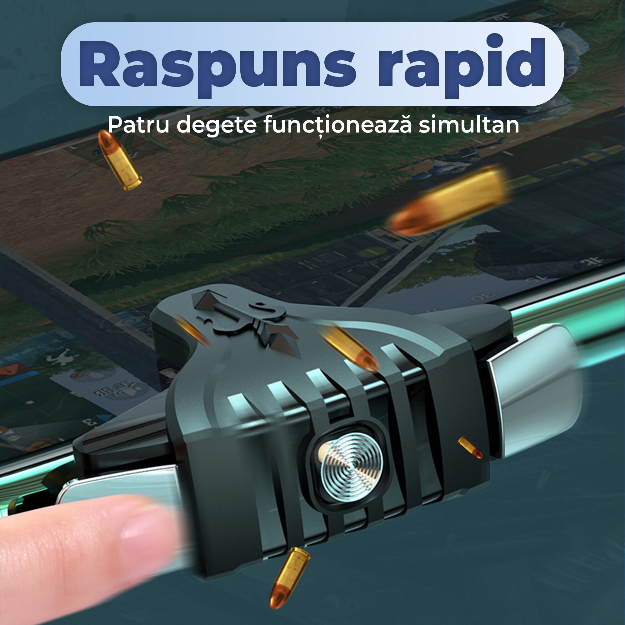 Triggere gaming pentru telefon, tableta, 6 butoane pe baza de impuls ...