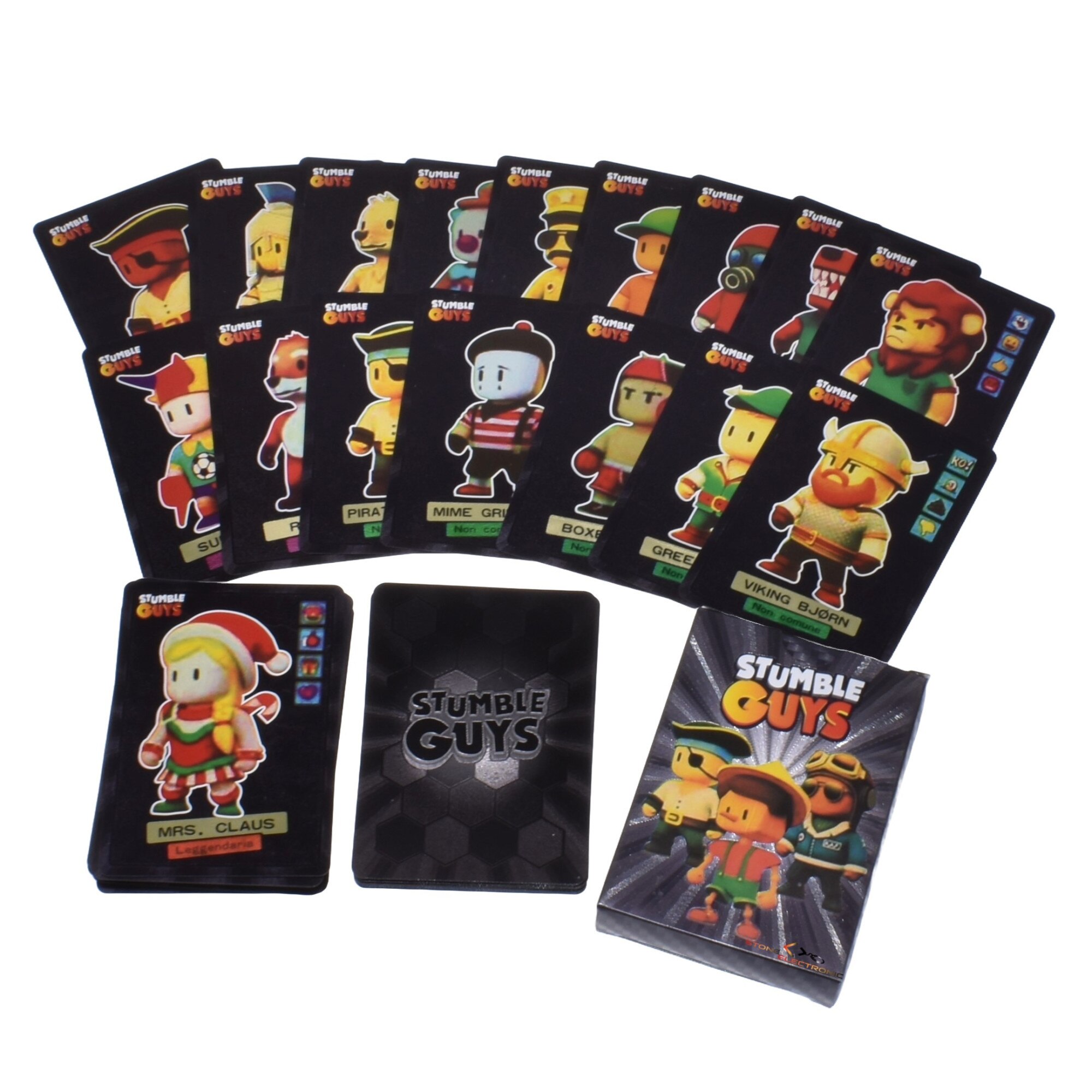 Set 55 carduri Stumble Guys Stone®, Puppet, Hologram, Black - eMAG.ro